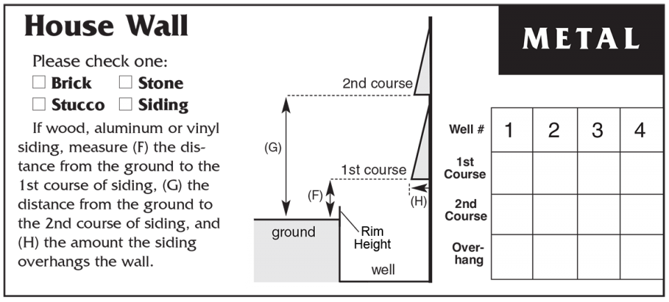 Measuring for Metal Window Wells